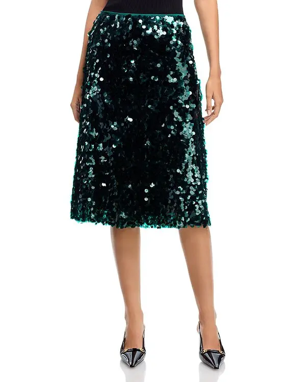 Vince Sequined Midi Skirt - Juniper