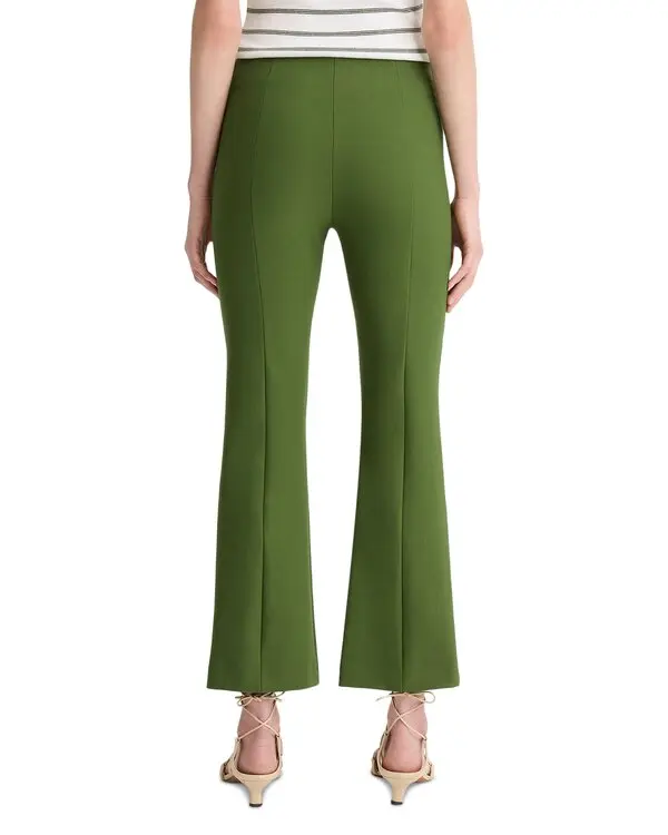 Vince Mid-rise Pintucked Cropped Pants - Herb