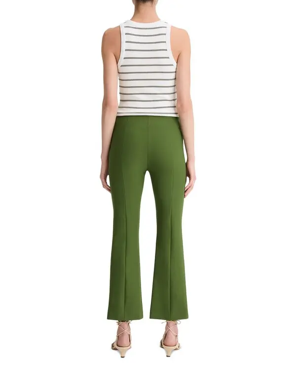 Vince Mid-rise Pintucked Cropped Pants - Herb