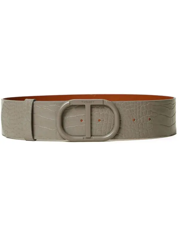 TWINSET Logo-plaque Belt - Grey