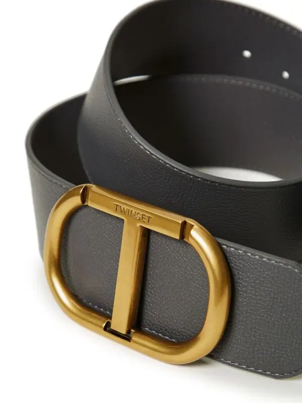 TWINSET Logo-plaque Belt - Grey