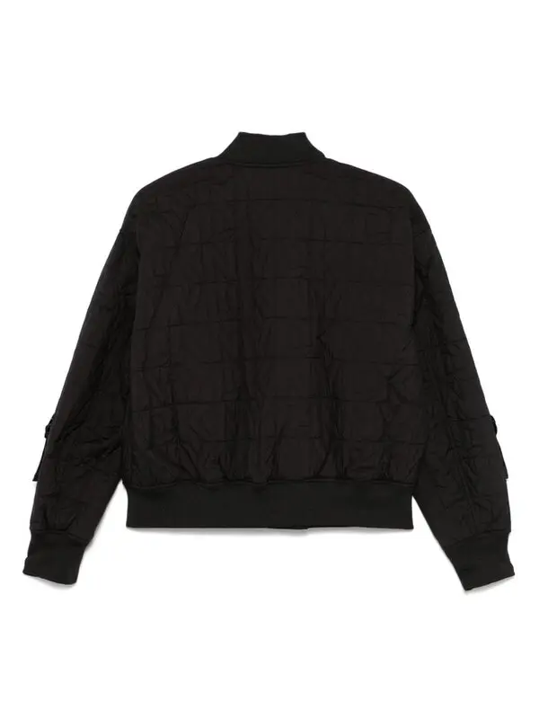 Dkny Logo-embellished Quilted Bomber Jacket