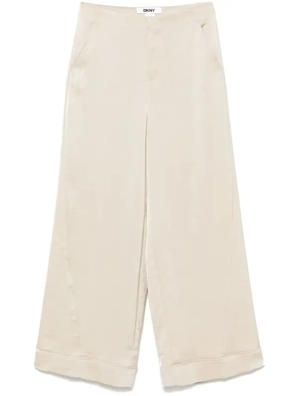 Dkny Wide-leg Palazzo Trousers - Neutrals