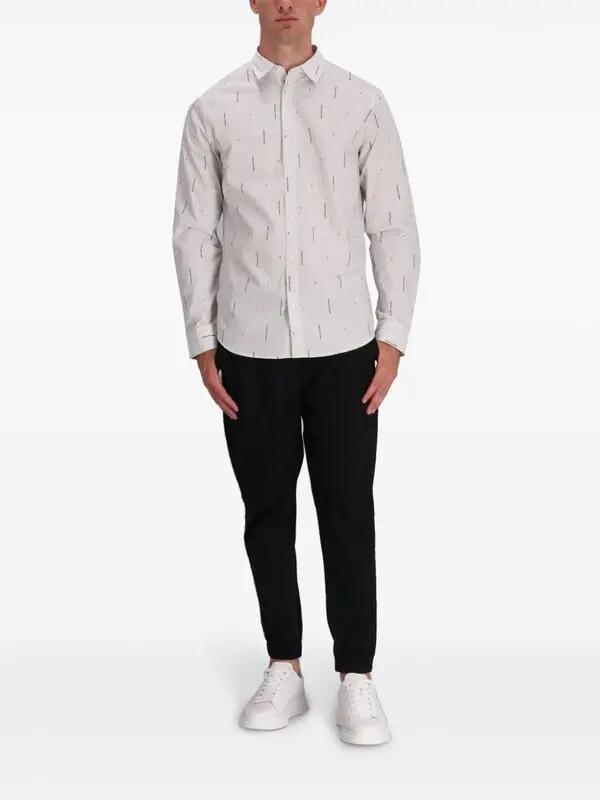 Armani Exchange Logo-print Striped Cotton Shirt