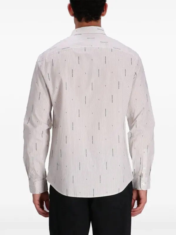 Armani Exchange Logo-print Striped Cotton Shirt