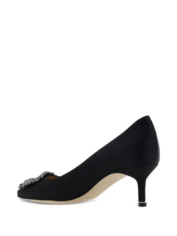 Manolo Blahnik 30mm Hangisi Satin Pumps