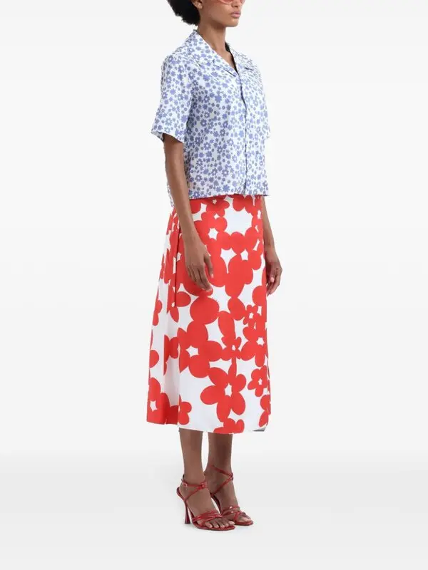 Marni Floral-print Midi Skirt