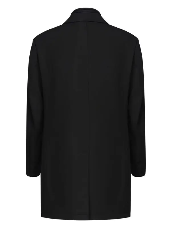 FAY Layered Overcoat - Black