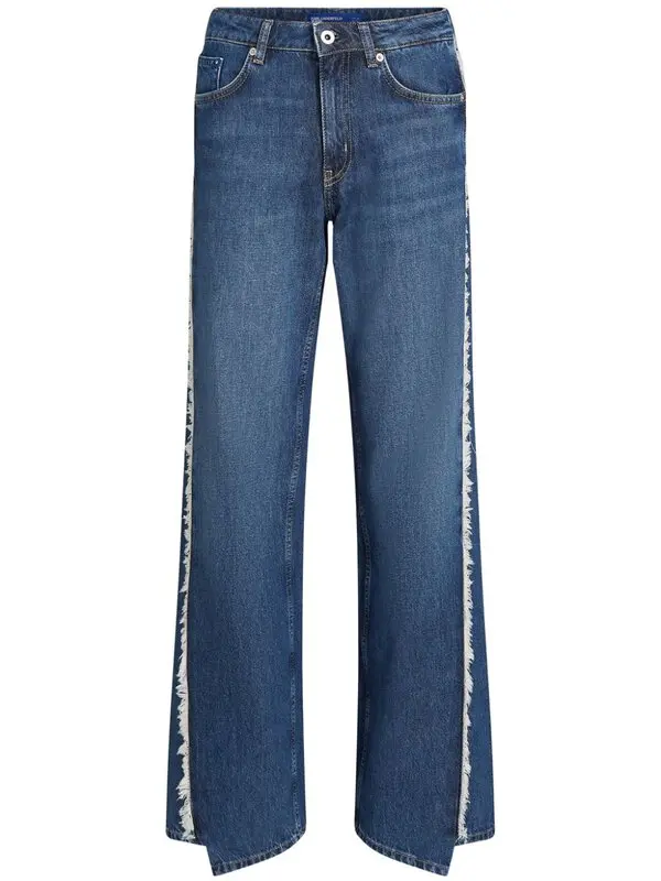 Karl Lagerfeld Fringed Straight-leg Jeans