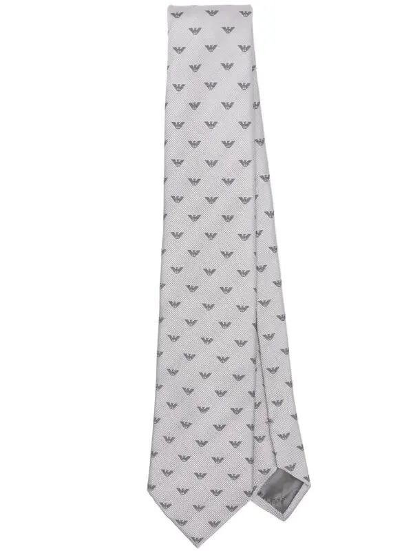 Emporio Armani Patterned-jacquard Silk Tie