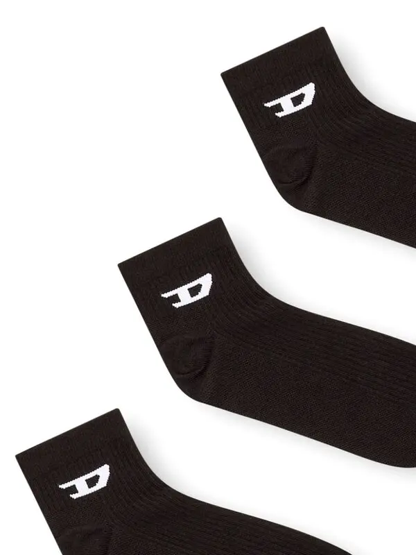 DIESEL® Logo Ankle Socks - Black