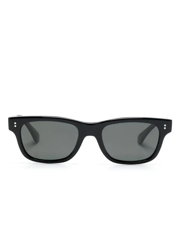 Oliver Spencer Rosson Rectangle-frame Sunglasses - Black