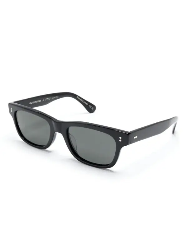 Oliver Spencer Rosson Rectangle-frame Sunglasses - Black