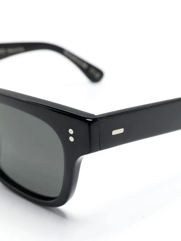 Oliver Spencer Rosson Rectangle-frame Sunglasses - Black