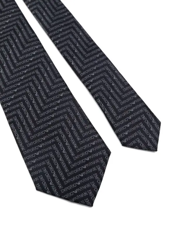 Emporio Armani Logo-jacquard Silk Tie