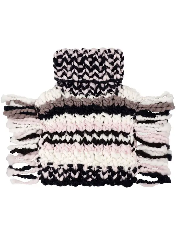 GANNI Crochet-knit Wool Neck Warmer - Pink