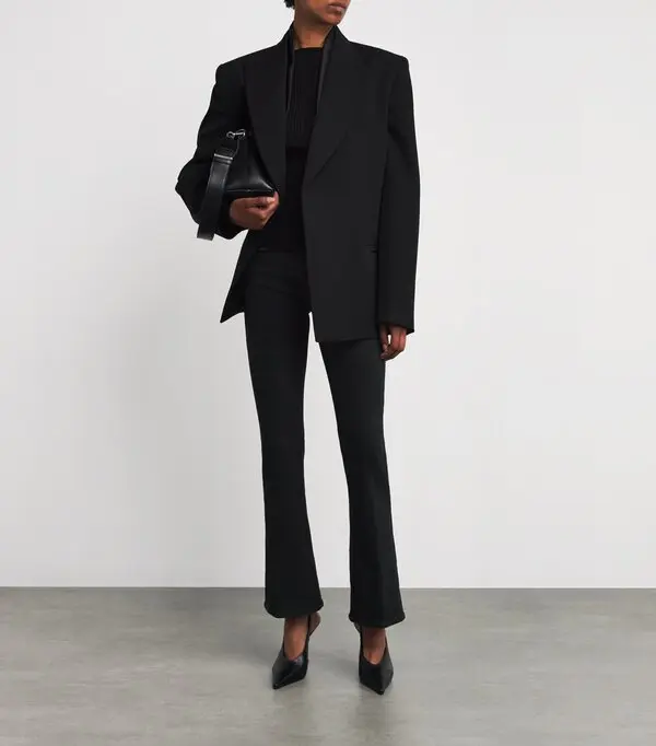 MOTHER The Weekender Flared Jeans - Black