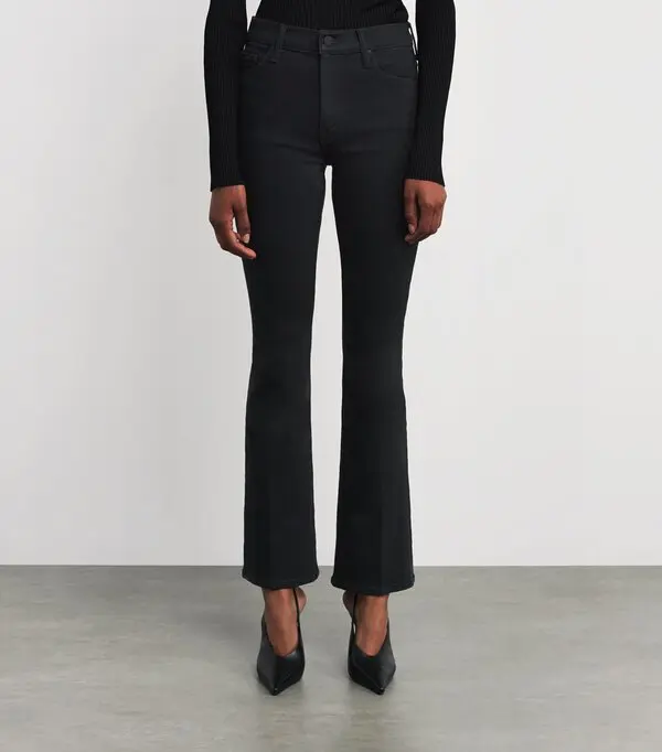 MOTHER The Weekender Flared Jeans - Black