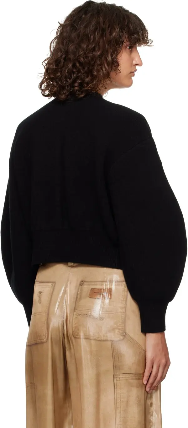alexander wang - Crewneck Ball Chain Trim Cardigan