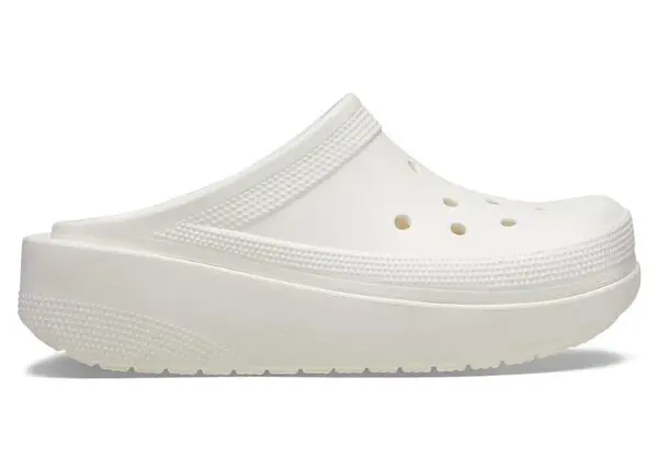 CROCS Classic Blunt Toe Slip-on Clogs - Chalk