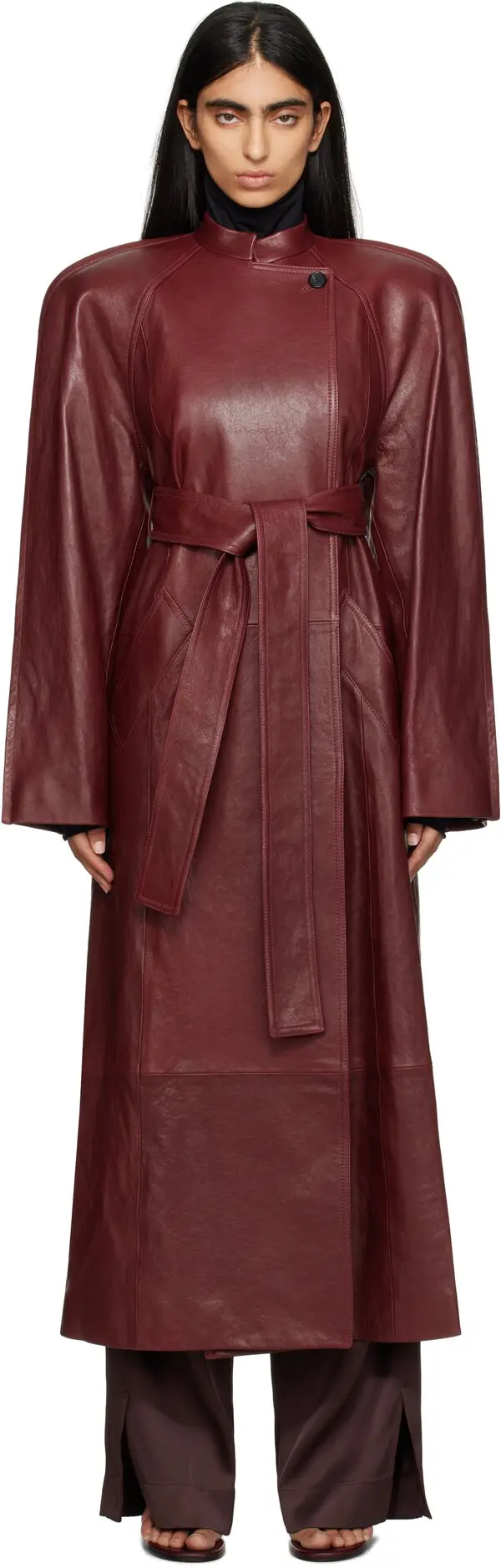 Khaite - KHAITE Rothen Leather Overcoat