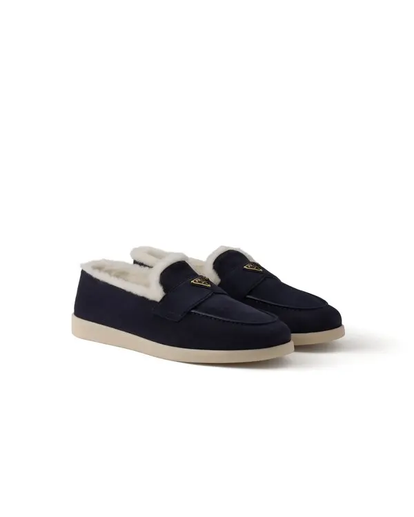 Prada Suede Loafers - Blue