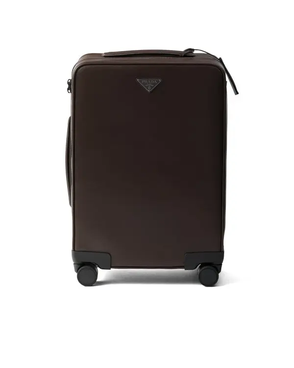 Prada Saffiano Leather Trolley - Brown