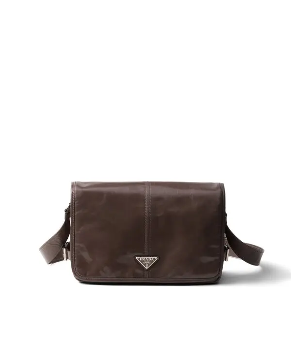 Prada Leather Shoulder Bag - Grey
