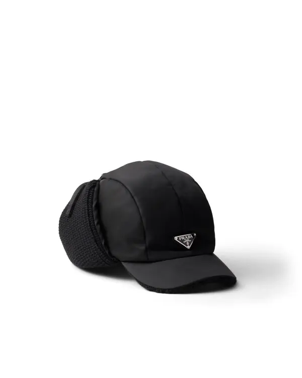 Prada Re-nylon And Wool Trapper Hat