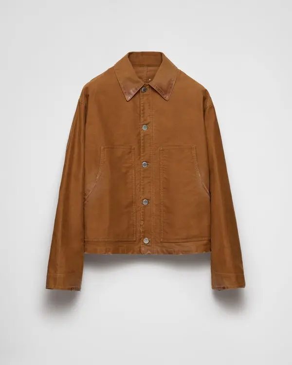 Prada Moleskin Blouson Jacket - Brown | Editorialist