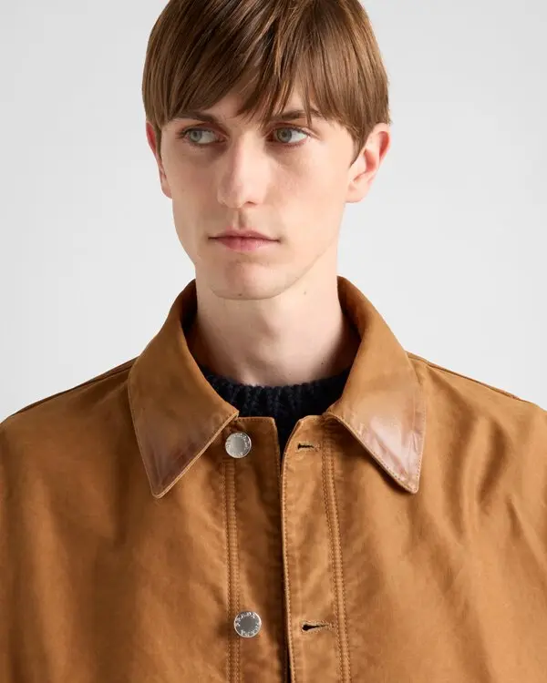 Prada Moleskin Blouson Jacket - Brown | Editorialist