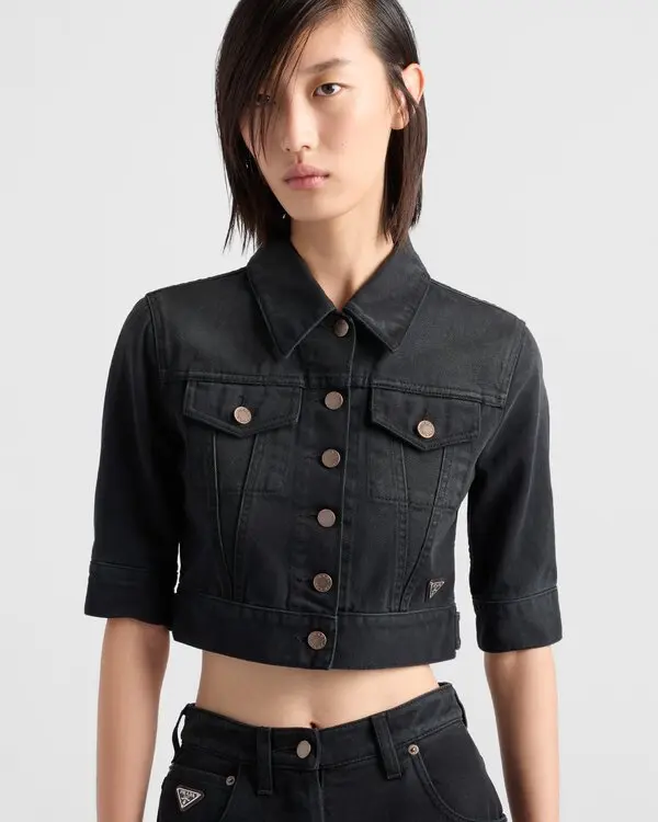 Prada Cropped Denim Jacket