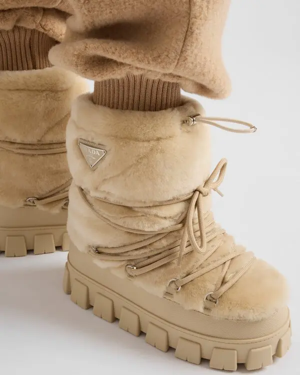 Prada Shearling Après Ski Boots