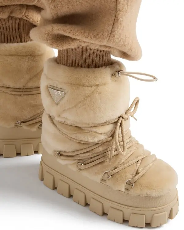 Prada Shearling Après Ski Boots