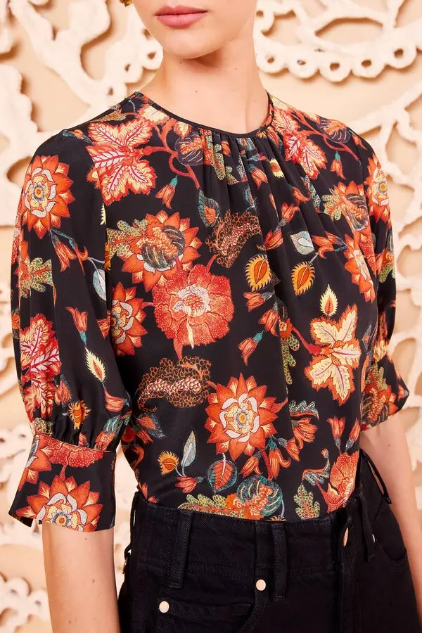 Ulla Johnson Mirelle Floral Print Top