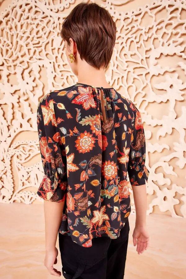 Ulla Johnson Mirelle Floral Print Top