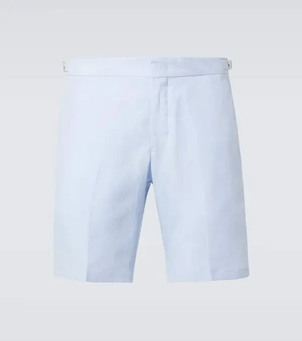 Orlebar Brown Norwich Linen Shorts - Blue