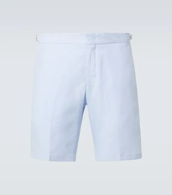 Orlebar Brown Norwich Linen Shorts - Blue