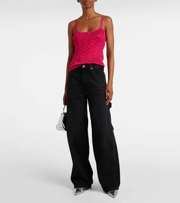 Missoni Zig Zag Cotton-blend Tank Top - Pink