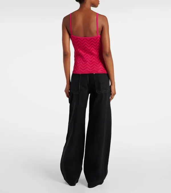Missoni Zig Zag Cotton-blend Tank Top - Pink