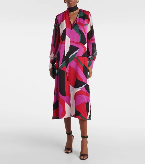 Diane Von Furstenberg Abel Printed Midi Dress