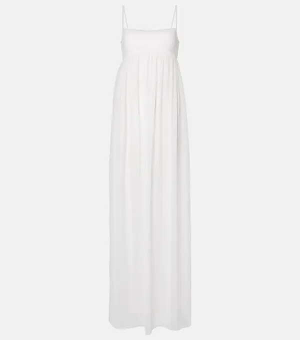 Jacquemus Peplum Maxi Dress - White