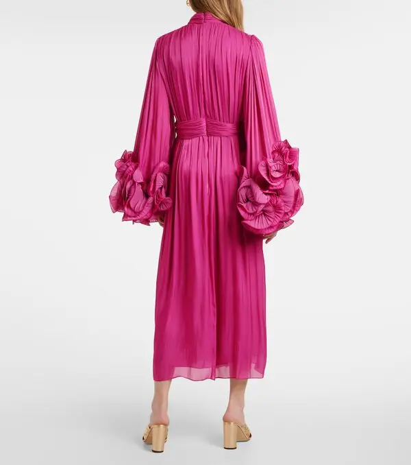 Costarellos Ruffled Midi Dress