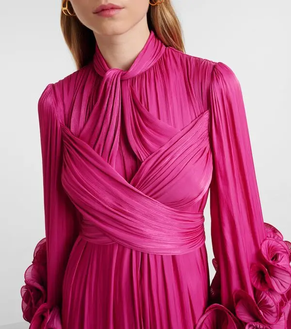 Costarellos Ruffled Midi Dress
