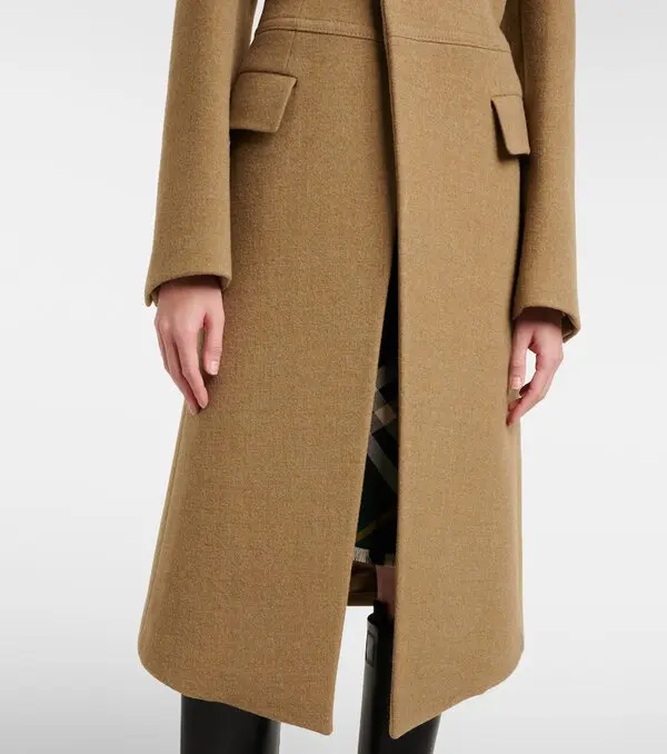 Burberry Single-breasted Wool Coat