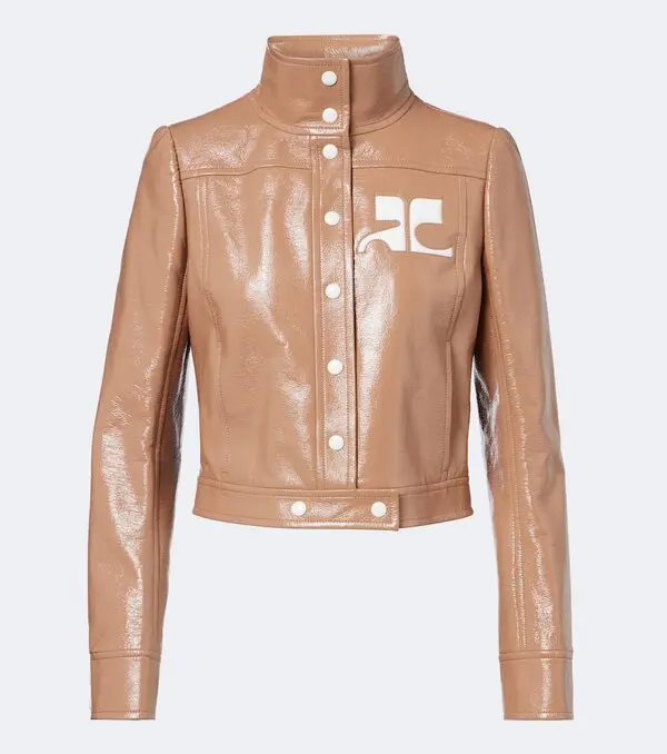 COURREGES Courrèges Reedition Vinyl Jacket - Brown
