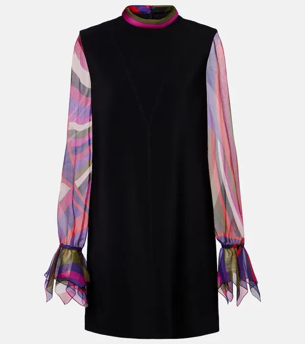 Emilio Pucci Iride Cady Minidress - Black