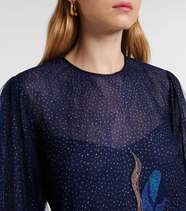 Costarellos Embellished Floral Kaftan