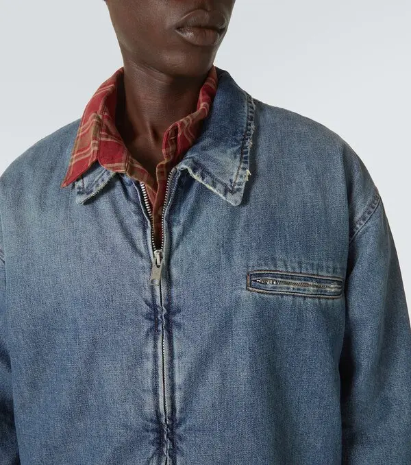 ERL Faux Shearling-lined Denim Jacket