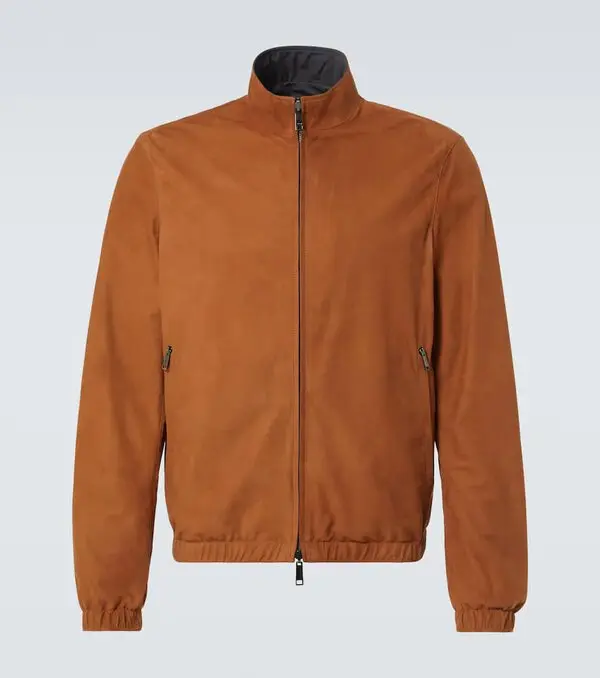 Zegna Reversible Leather Blouson - Brown